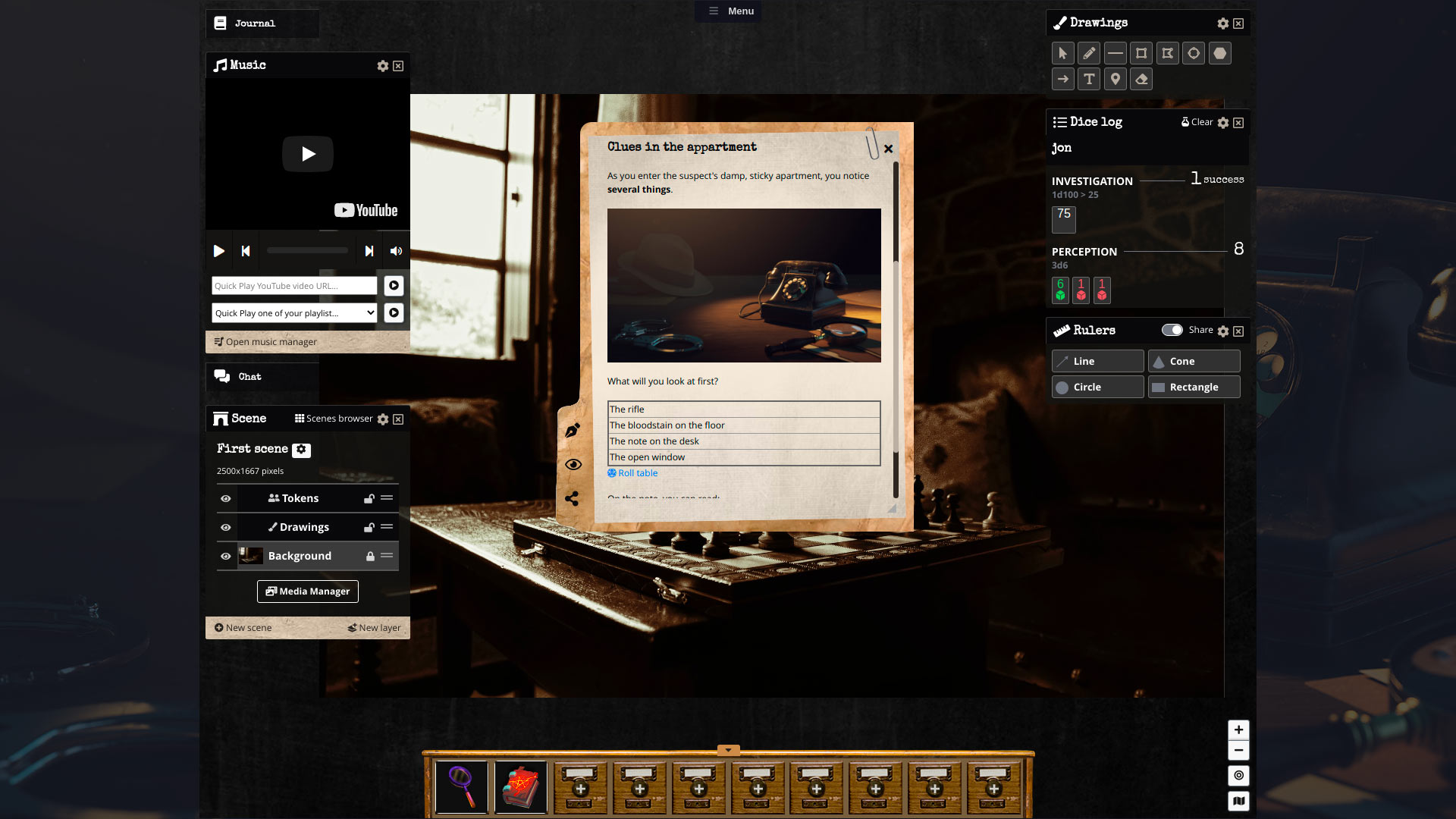 Detective Table Skin · Table skin · Let's Role