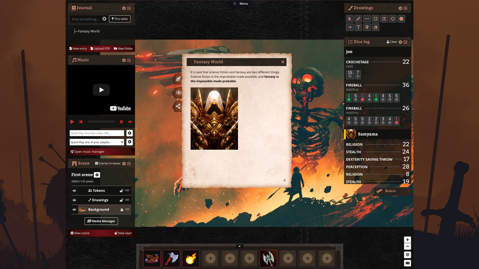 Medieval Table Skin · Table skin · Let's Role