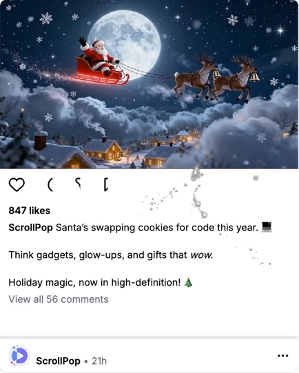 ScrollPop - Create Viral Video Ads & Posts in 2 clicks